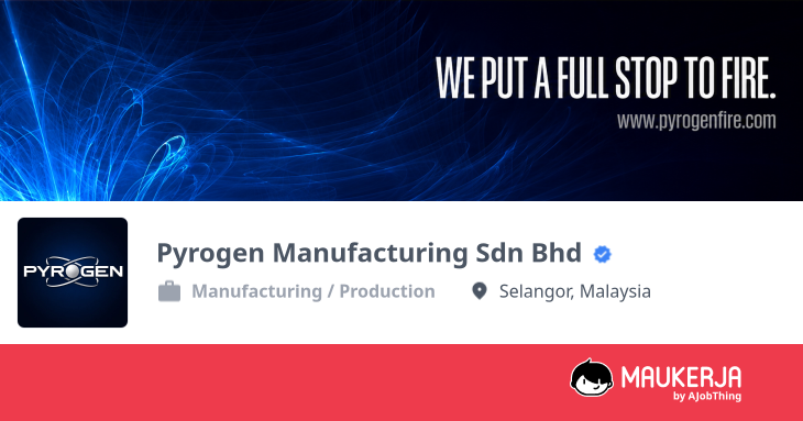Pyrogen Manufacturing Sdn Bhd Job Vacancies Jun 2026 | Maukerja.my