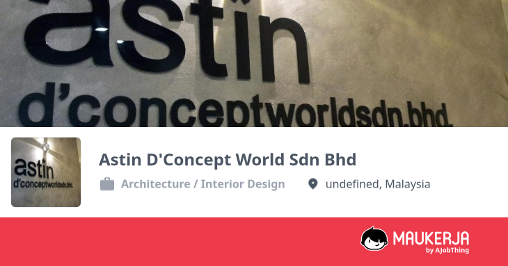 Astin D'Concept World Sdn Bhd Salaries - Average Income Nov