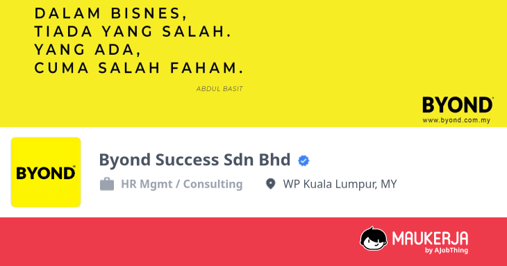 Byond Success Sdn Bhd Job Vacancies Jan 2026 | Maukerja.my